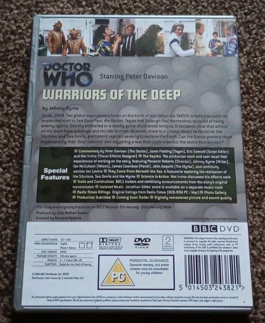 DOCTOR WHO - Warriors Of The Deep - Region 2 Dvd (2008) - Peter Davison ...