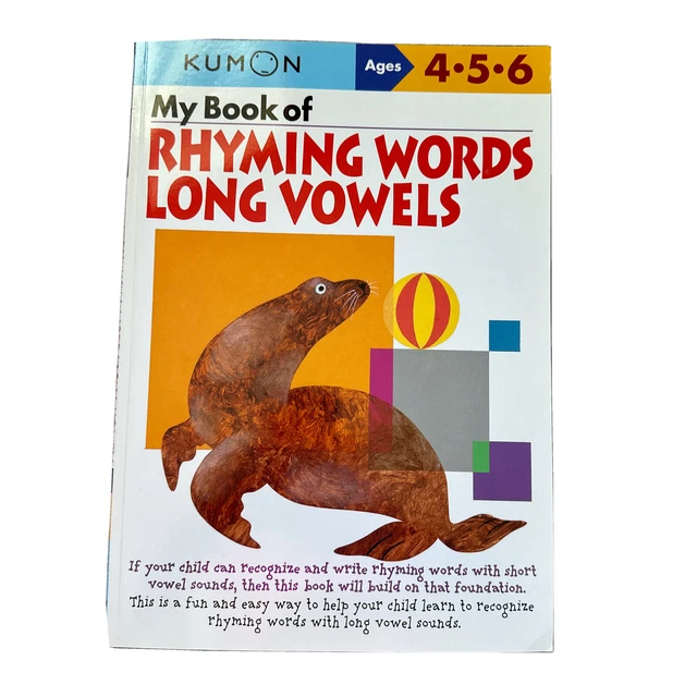 MY BOOK OF Rhyming Words: Long Vowels by Kumon (Paperback, 2006) £7.20 ...