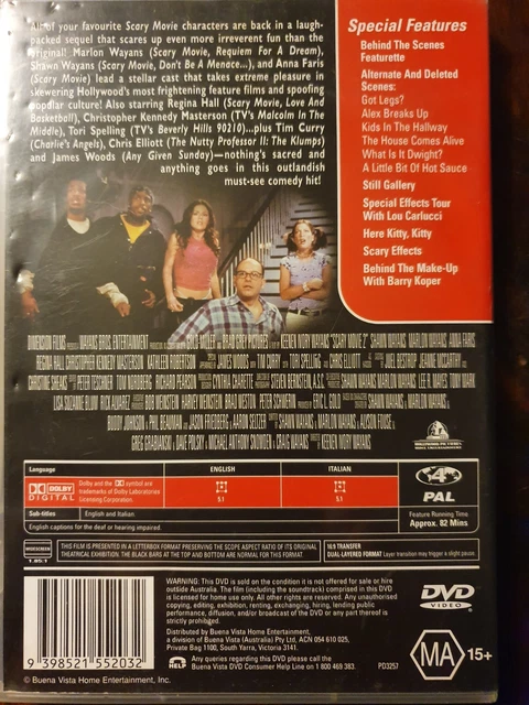 SCARY MOVIE 2 DVD - Shawn Wayans (Region 4, 2002) Free Post $4.95 ...