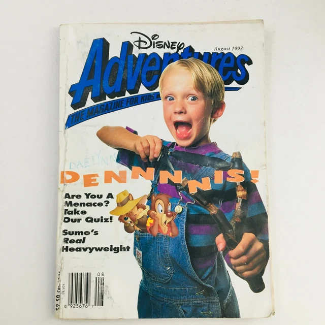 DISNEY ADVENTURES MAGAZINE August 1993 Dennis the Menace & Chip & Dale ...