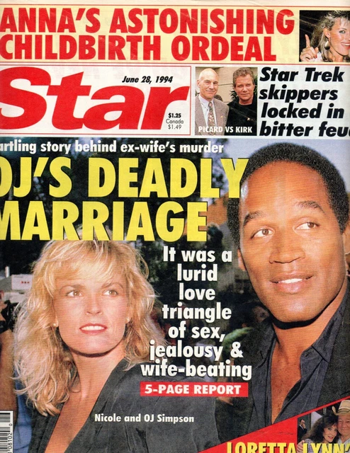 STAR MAGAZINE JUNE 28 1994 Nicole OJ Simpson Vanna White Loretta Lynn ...