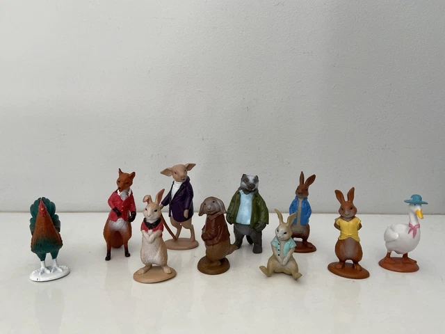 CBEEBIES PETER RABBIT toy figures with pig badger fox rabbits Goose x ...