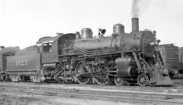 IC ILLINOIS CENTRAL Railroad Locomotive No 1023, Type 4-4-2 Old Train ...