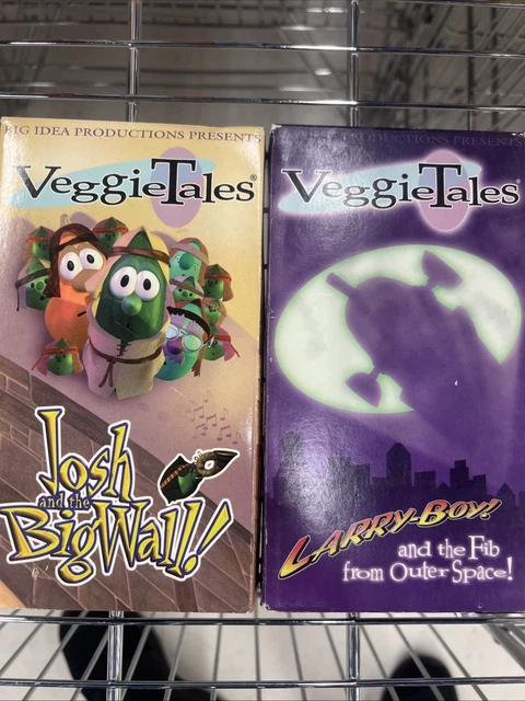 VEGGIE TALES VHS Lot (2) Josh Big Wall Larry-Boy Fib From Outer Space ...