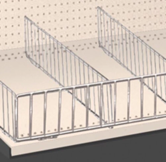 STEEL METAL GONDOLA Shelf Divider 5x20 Chrome Wire Fencing Guard Rail ...