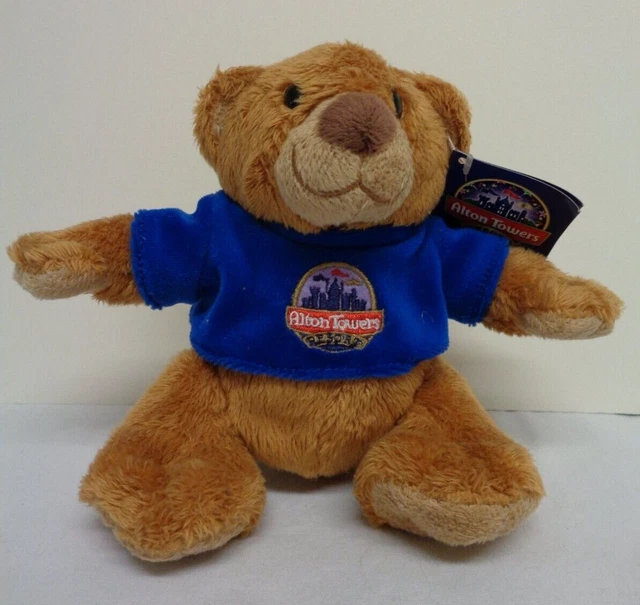 ALTON TOWERS RESORT Teddy Bear Plush Soft Toy Stuffed Cuddly Tagged 6 ...