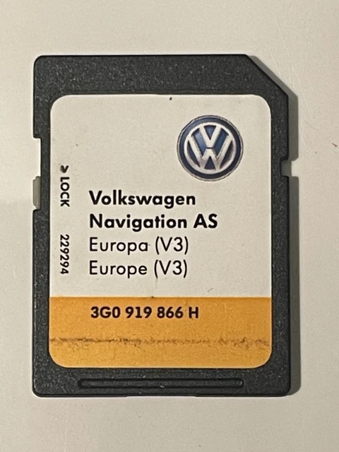 GENUINE VW V3 Sat Nav Navigation Sd Card Uk Europe 3G0 919 866 H £24.99 ...