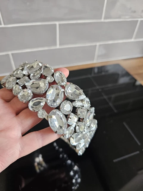 STUNNING WEDDING/HEN NIGHT Tiara 2 Inches Thick Filled With Stones Not ...