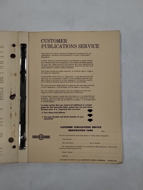 COLLINS DF-202 AUTOMATIC Direction- Finding System Instruction Book ...