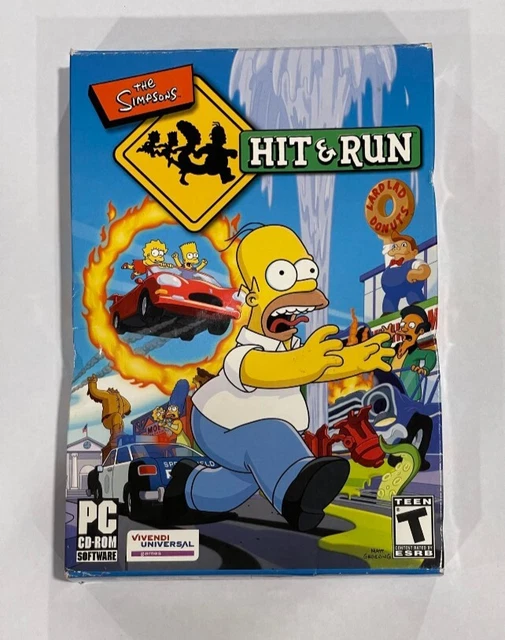 THE SIMPSONS HIT & Run PC CDROM Computer Video Game Big Box Tested Matt ...