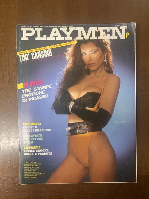 PLAYMAN GIUGNO 1984 TINÌ CANSINO con Poster EUR 20,00 - PicClick IT