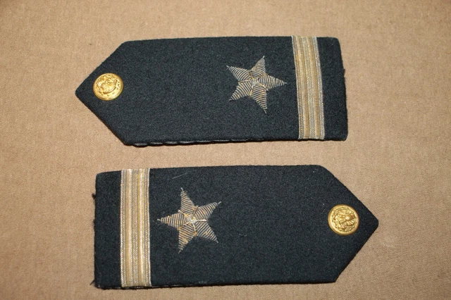 ORIGINAL WW2 U.S. Navy Line Officers Uniform Shoulder Boards w/Bullion ...