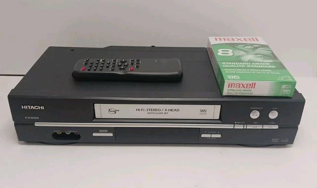 HITACHI VT-FX685A VIDEO Cassette Recorder 4-Head HIFI Stereo/W Remote ...