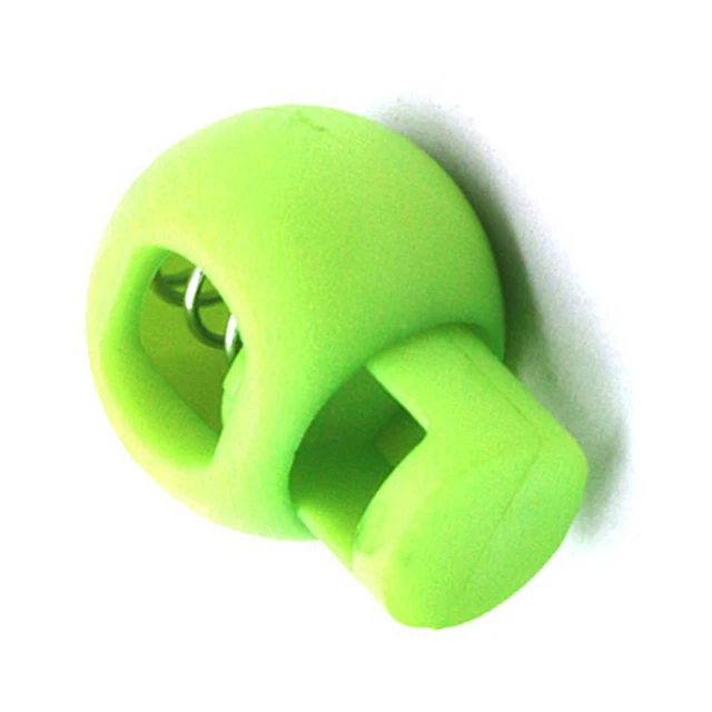 SPRING CORD LOCK Single Hole End Round Button Slider Toggle Stopper ...