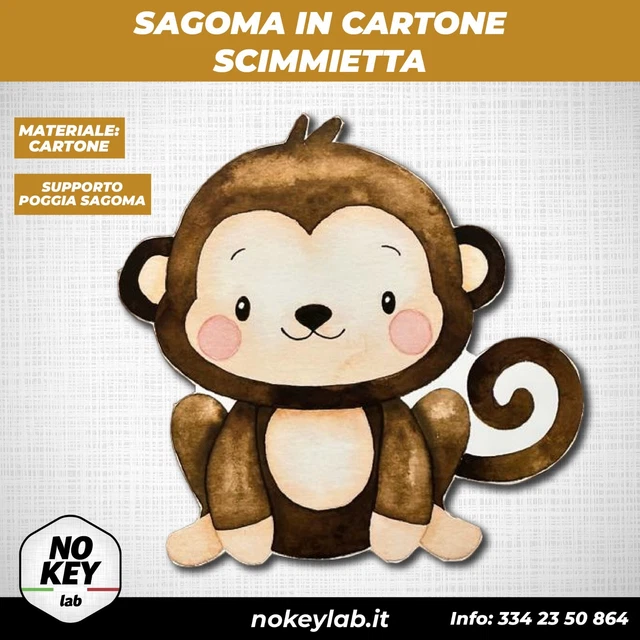 SCIMMIA SAGOMA CARTONE bambini cartoni animati EUR 21,90 - PicClick FR