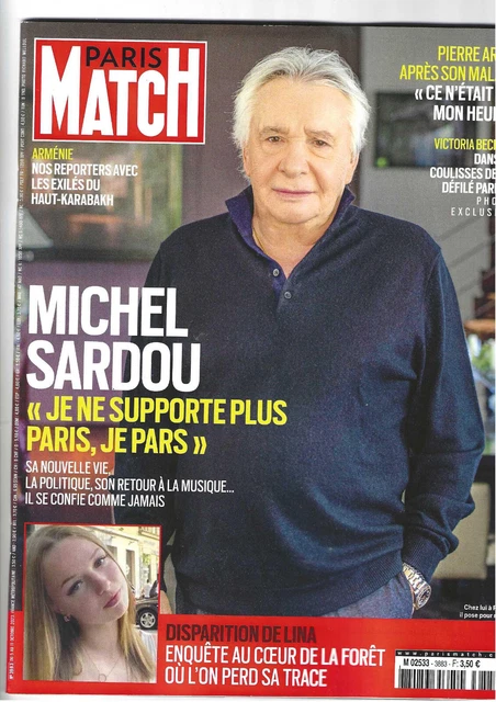 PARIS MATCH-05 OCTOBER 2023-Michel SARDOU/Pierre ARDITI/Victoria ...