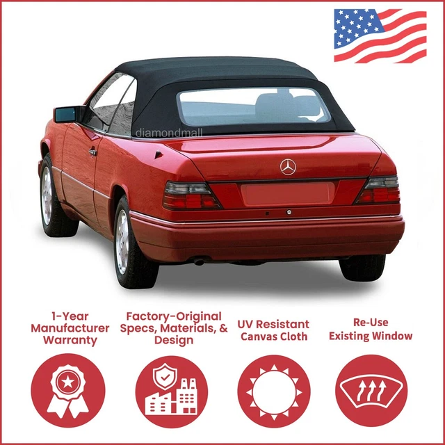 1992-95 MERCEDES BENZ W124 E320 300CE Convertible Soft Top, Black ...