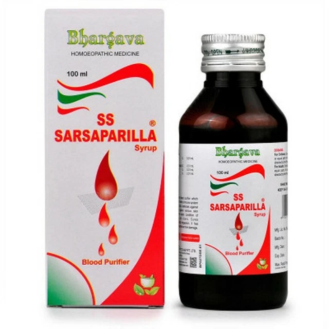 DR. BHARGAVA SARSAPARILLA Syrup (100ml) For Boils, Abscess, Pimples ...