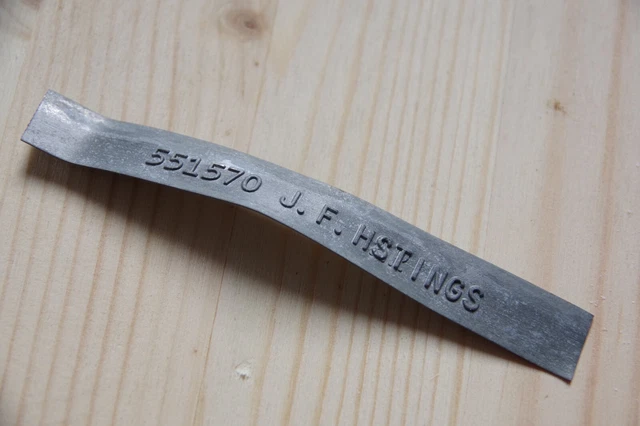 WW2 RELIC UNUSED name plate / grave marker Airborne RTR, HASTINGS £25. ...