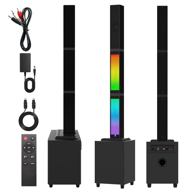 RGB LIGHT BLUETOOTH Speakers Deep Subwoofer Soundbar Home TV Theater PC ...