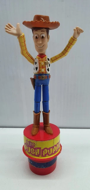 TOY STORY SHERIFF Woody Flix Push puppet figure 1999 Disney 15cm $10.00 ...