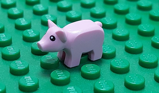 LEGO PIG PIGLET Piglet PIG PORG 1410 Bright Pink Farm Animal Figure ...