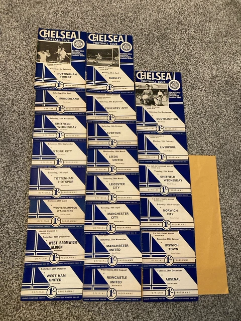 JOB LOT OF 22/24 Chelsea Home Programmes 1967-68 Season. £11.85 ...
