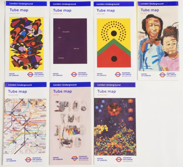 7 UNIQUE TFL London Underground Tube Maps - From 2020 - 2023 £4.99 ...