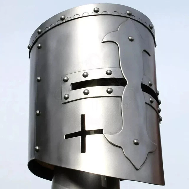 CASQUE TEMPLIER ARMURE grand chevalier hospitalier croisé prêt au ...