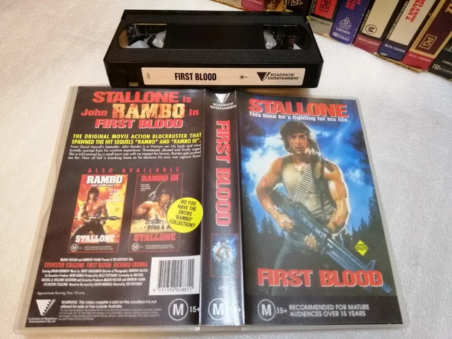 FIRST BLOOD (1982) - RARE Oz Roadshow 90's Sell Thru VHS Issue - ACTION ...