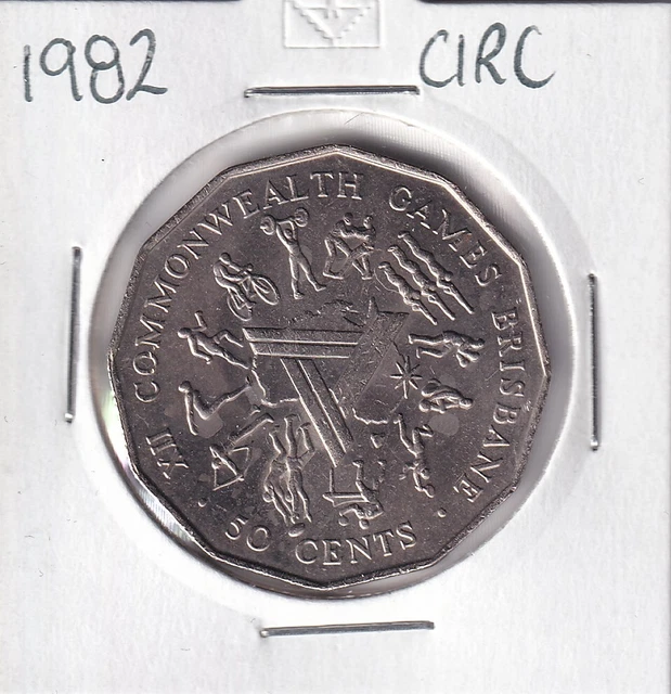 1982 AUSTRALIAN 50 Cent Brisbane Commonwealth Games Lightly Circulated ...