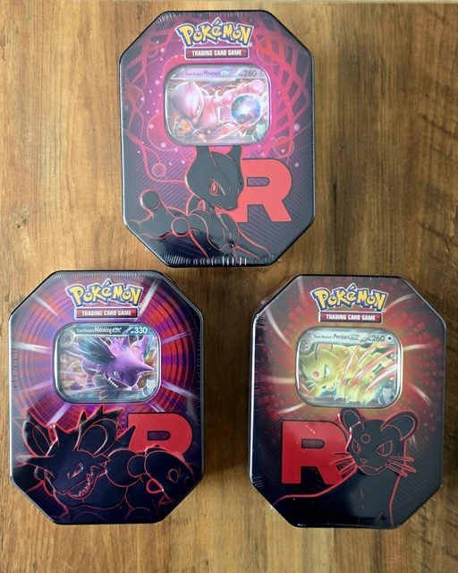POKÉMON TEAM ROCKET Tins | Destined Rivals | Set of 3 | Factory Sealed ...