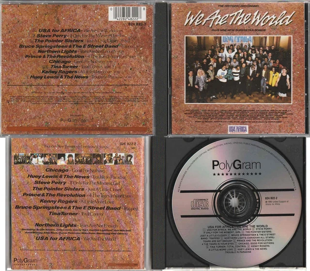 MICHAEL JACKSON WE ARE THE WORLD Album CD Disque Disc Record USA FOR ...