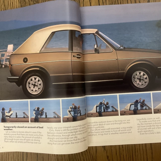 1984 VW VOLKSWAGEN Golf Gti Convertible Brochure EUR 15,15 - PicClick FR