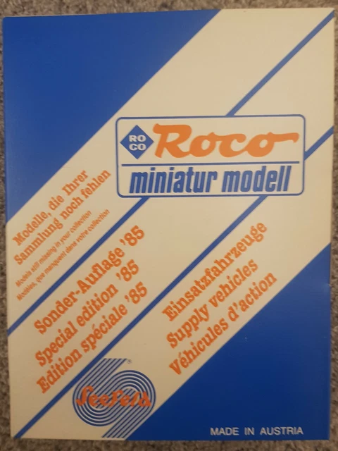 ROCO MINIATUR MODELL Sonder-Auflage 1985 - Einsatzfahrzeuge EUR 24,00 ...