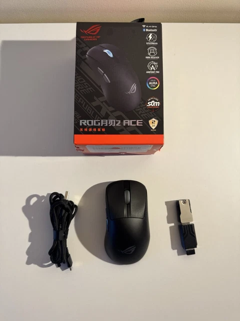 ASUS ROG KERIS II Ace Wireless Gaming Mouse used excellent condition £ ...