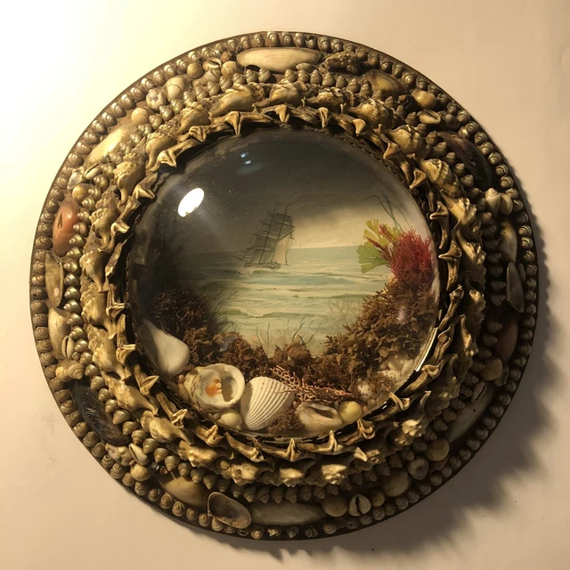 ANTIQUE SHELL DIORAMA Maritime Edwardian Victorian Art £175.00 ...