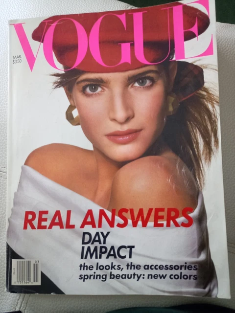 US VOGUE MAGAZINE March 1988, Stephanie Seymour, American USA fashion ...