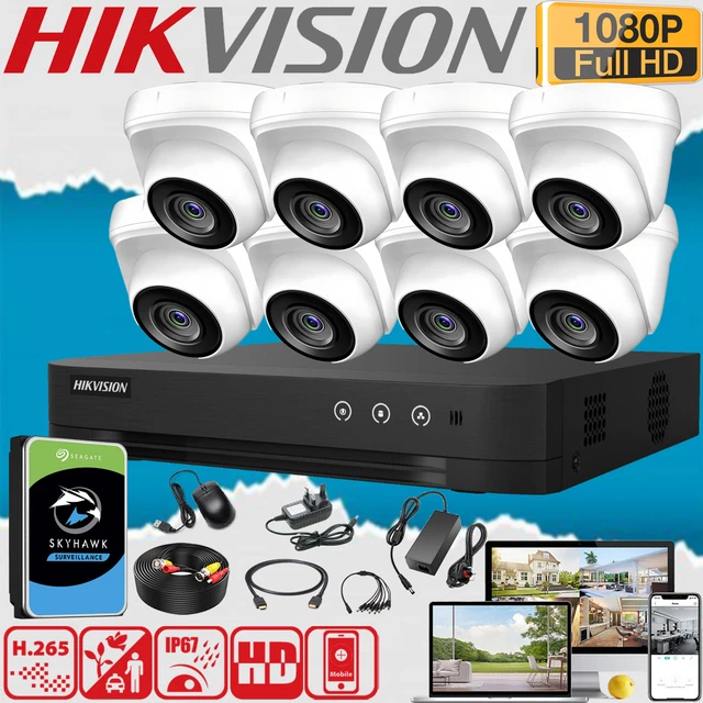 HIKVISION DVR CCTV Camera System Security 1080P Full HD Night Vision ...