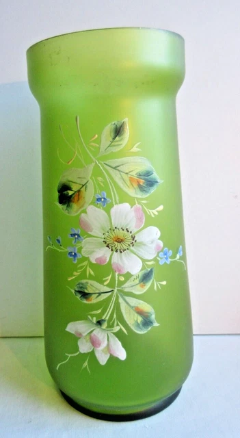 VASE ART DÉCO en verre vert émaillé Legras: Eglantine et Myosotis EUR 135,00 - PicClick FR