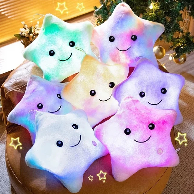 ELECTRONIC STAR PLUSH Toy, LED Light Up Stuffed Pillow, Glowing Soft ...
