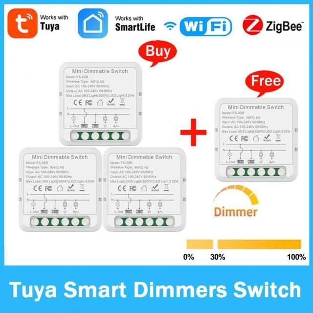 TUYA ZIGBEE / WiFi Smart Dimmer Switch Module Supports Two Way Control ...