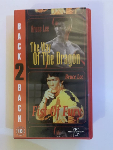 BRUCE LEE BACK 2 back - vhs video tape - the way of the dragon, fist of ...