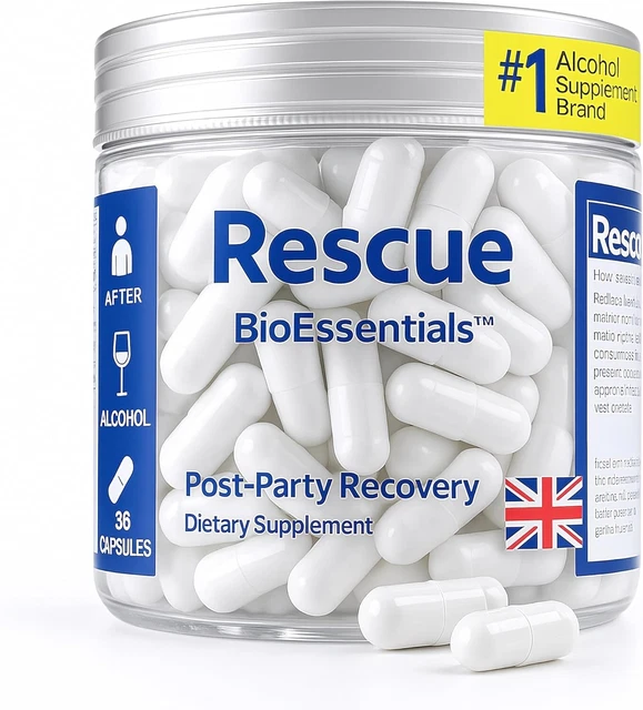 RESCUE® SUPPLEMENT WITH DHM + L-Cysteine Liver Detox Recovery After ...