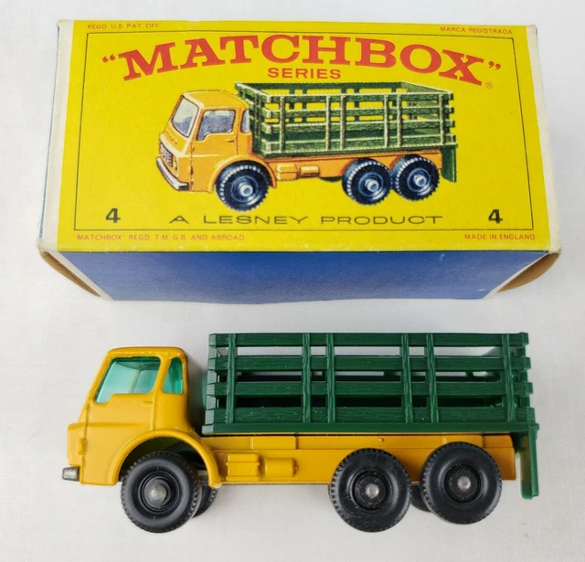 VINTAGE MATCHBOX LESNEY #4 Stake Truck NOS with Original Box 1968 Near ...
