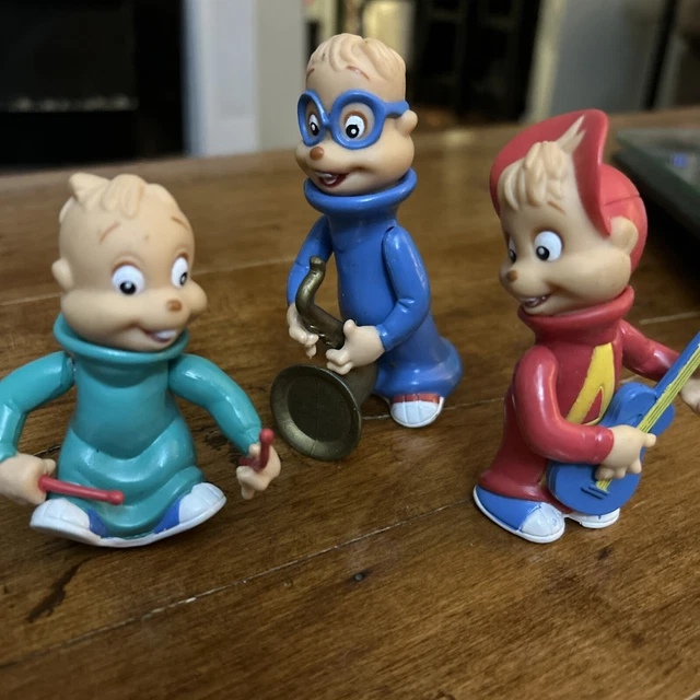 ALVIN & THE Chipmunks SIMON, THEODORE, ALVIN 1991 KFC Lot 3 pcs Plastic ...