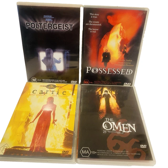 4X HORROR THRILLER Movie DVDs Possessed The Omen Carrie Poltergeist £11.53 - PicClick UK