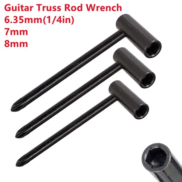 GUITAR TRUSS ROD Adjusting Hex Key Wrench Tool 6 35mm 7mm 8mm Silver ...