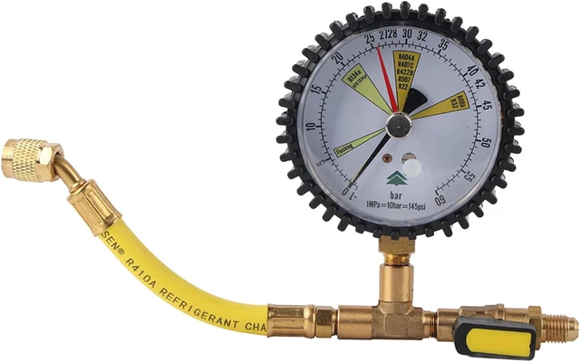 MANOMETER, KUGELVENTIL KLIMAANLAGE Kühlung Stickstoffdruck-Manometer ...