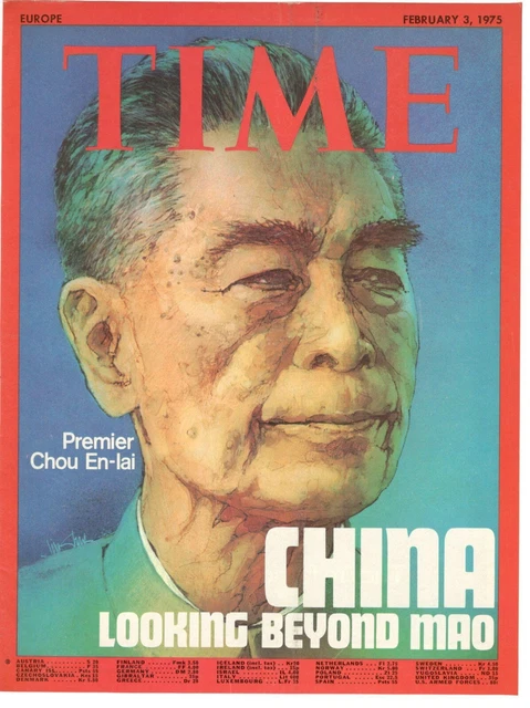CHOU ENLAI CHINA Leader Communiste 1975 Time Solo Housse 1 Page D ...